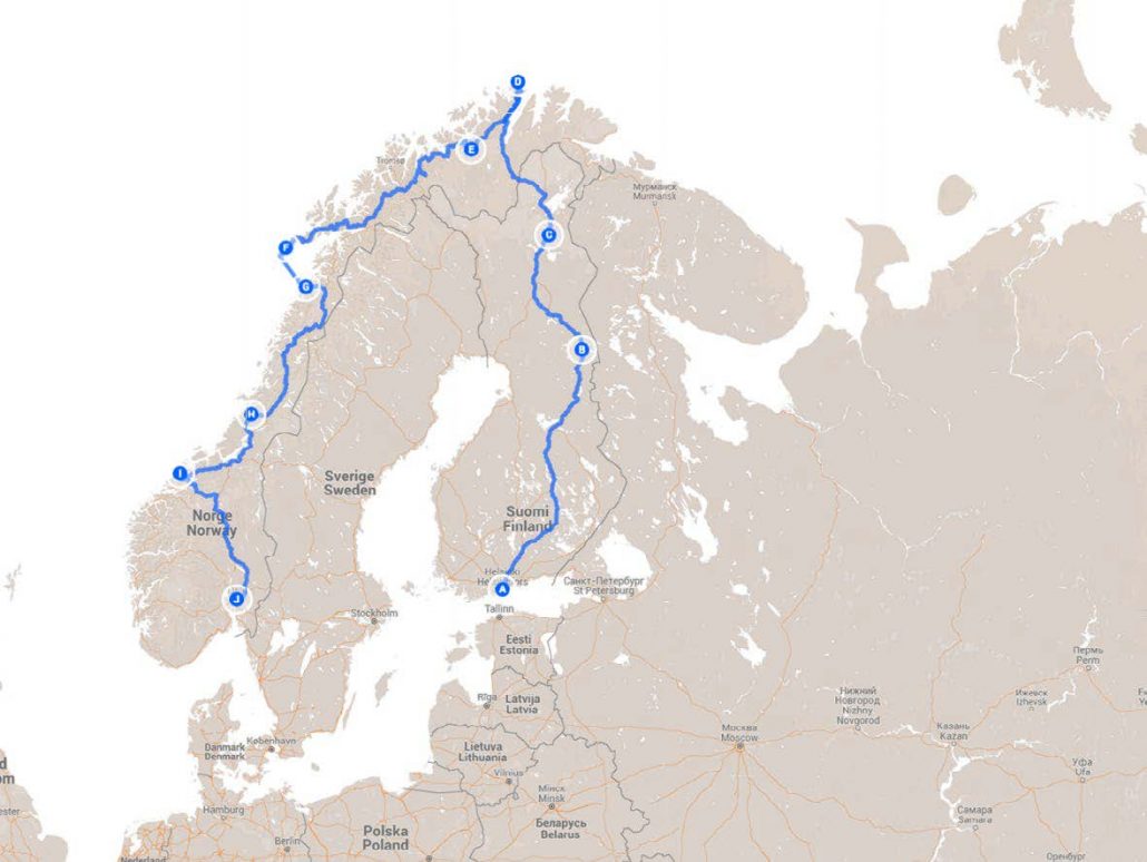 Voyage moto au Cap Nord avec l'agence de voyages Monsieur Pingouin